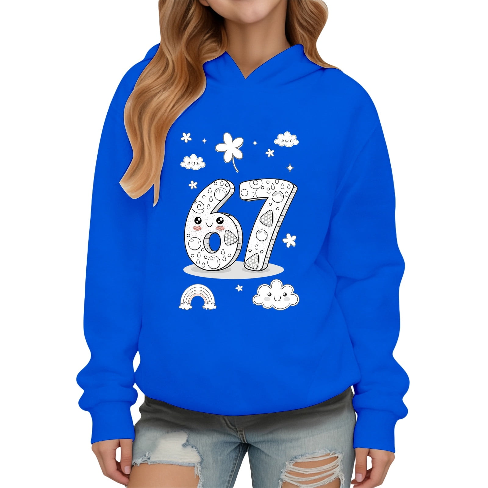 Shadoumai 67 Hoodie Kids Trendy Ultra-Soft 6 7 Hooded Sweatshirts 100 ...