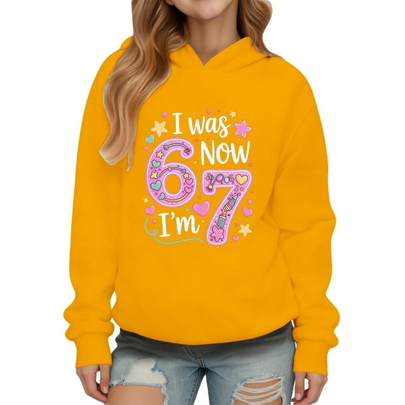 Shadoumai 67 Kid Sweatshirt Oversize Soft Lightweight 6 7 Hooded ...