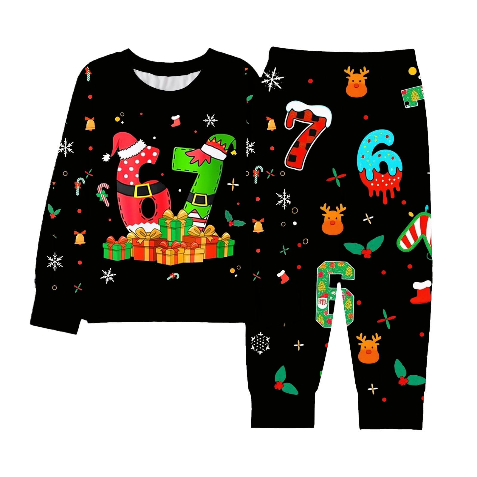 Shadoumai 67 Shirt and Pants Set Ice Cream Drip 6 7 Meme Sweatsuit 2Pcs ...