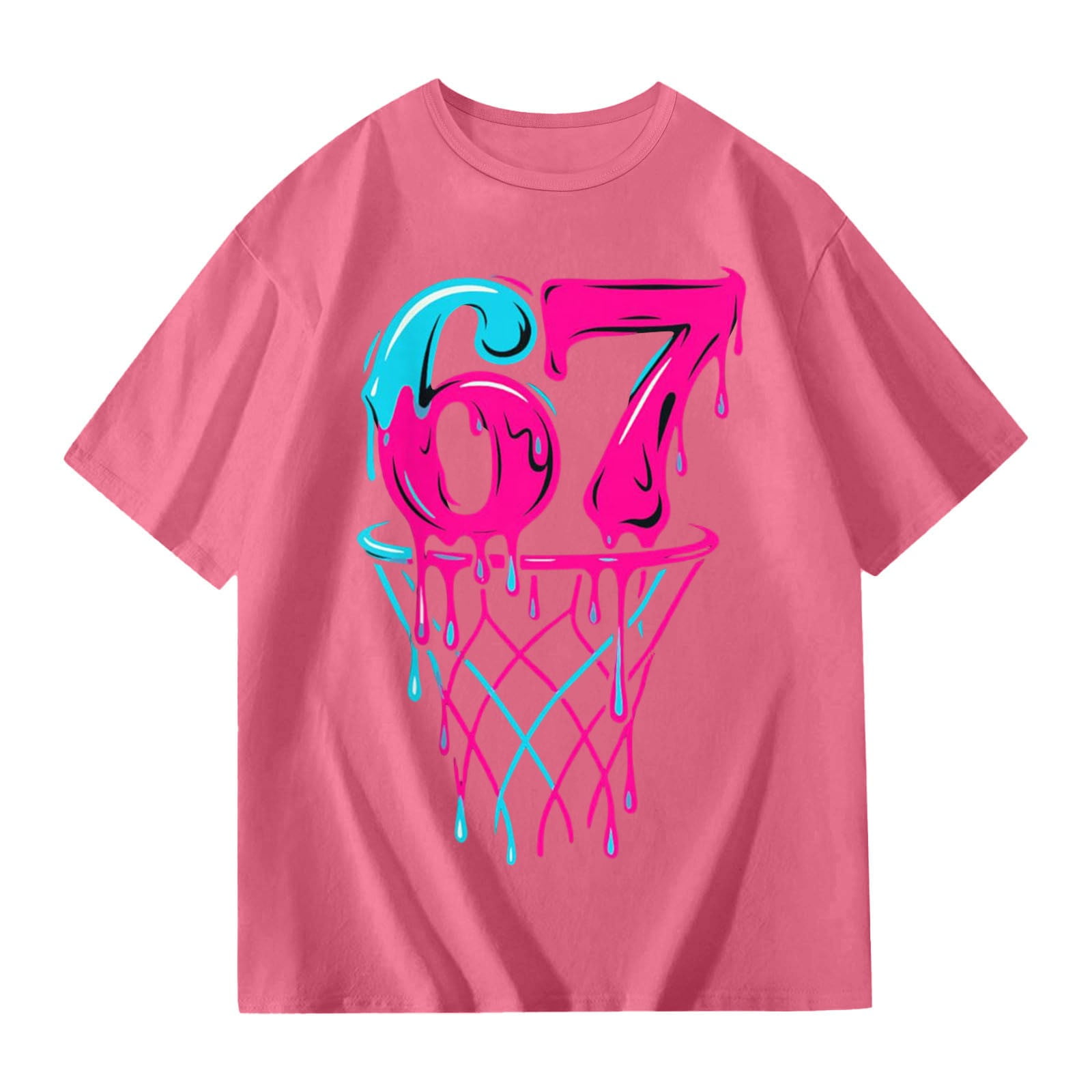 Shadoumai 67 Shirts Ice Cream Drip T Shirt 6-7 Meme Graphic Kids Tshirt ...