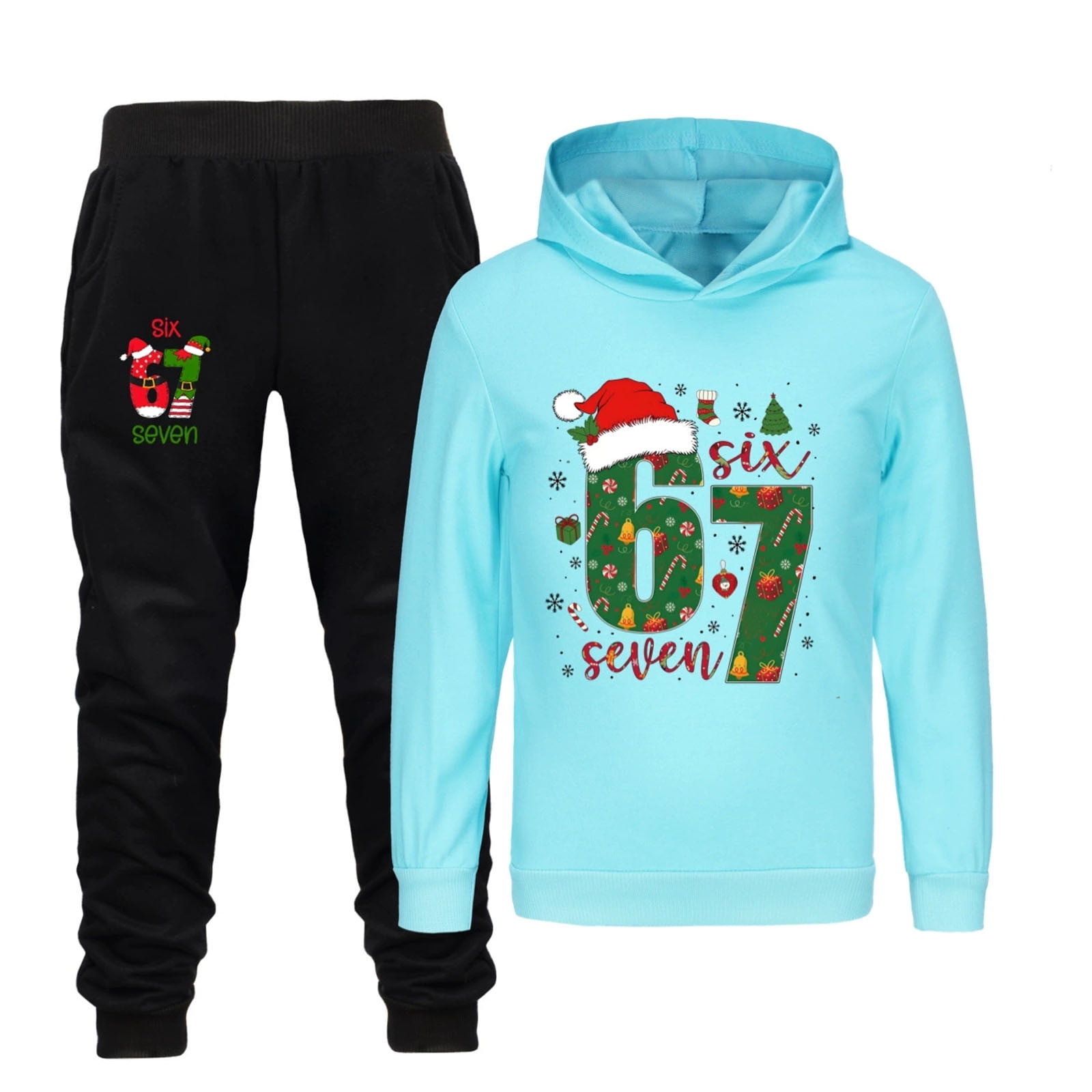 Shadoumai Boys Girls 67 Meme Shirts Pants Set Kids Teens Six Seven Home ...