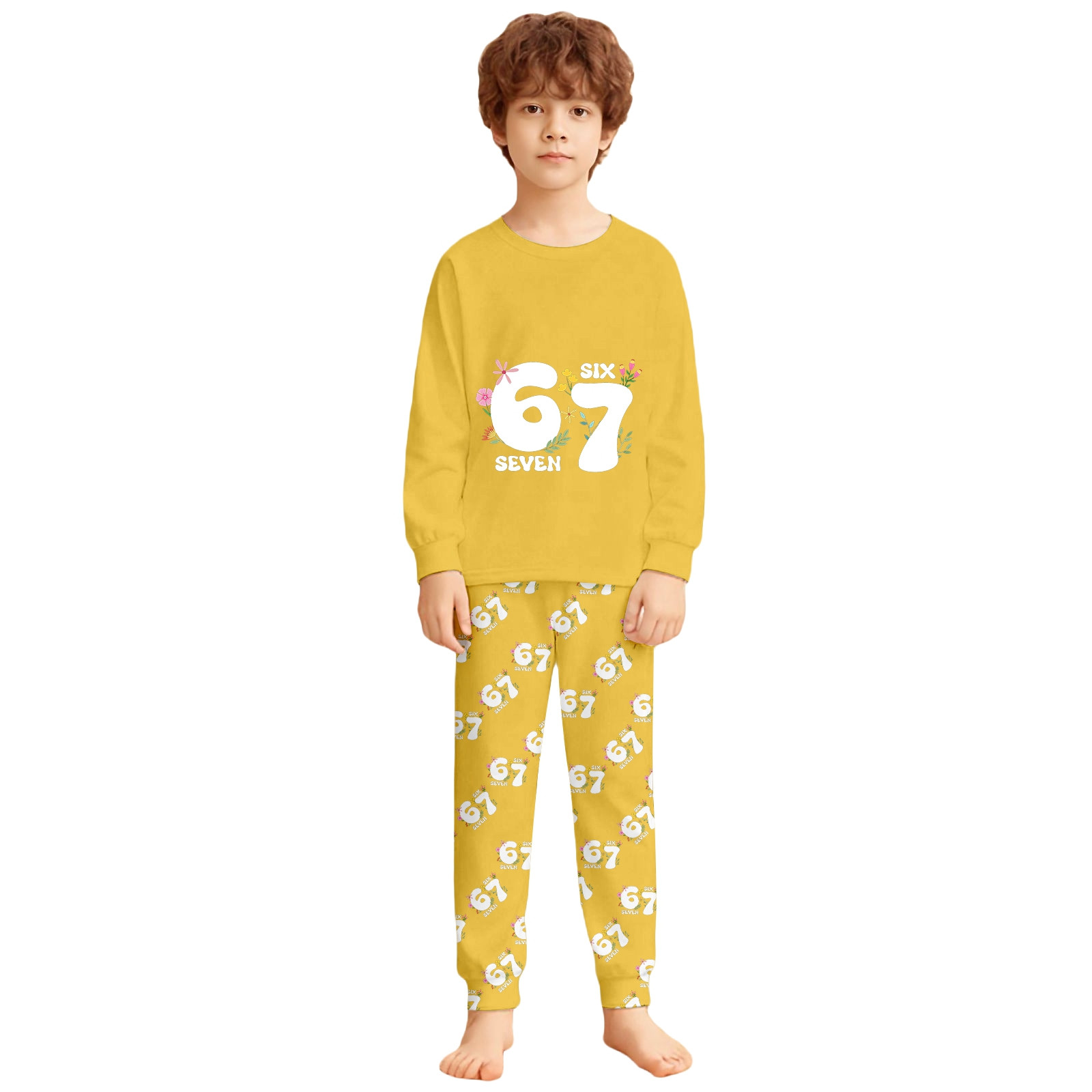Shadoumai Boys Girls 67 Meme Shirts Pants Set Kids Teens Six Seven Home ...