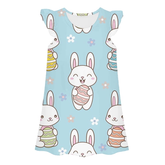 Shadoumai Girls Children Easter Dress Easter's Day Cute Print ...