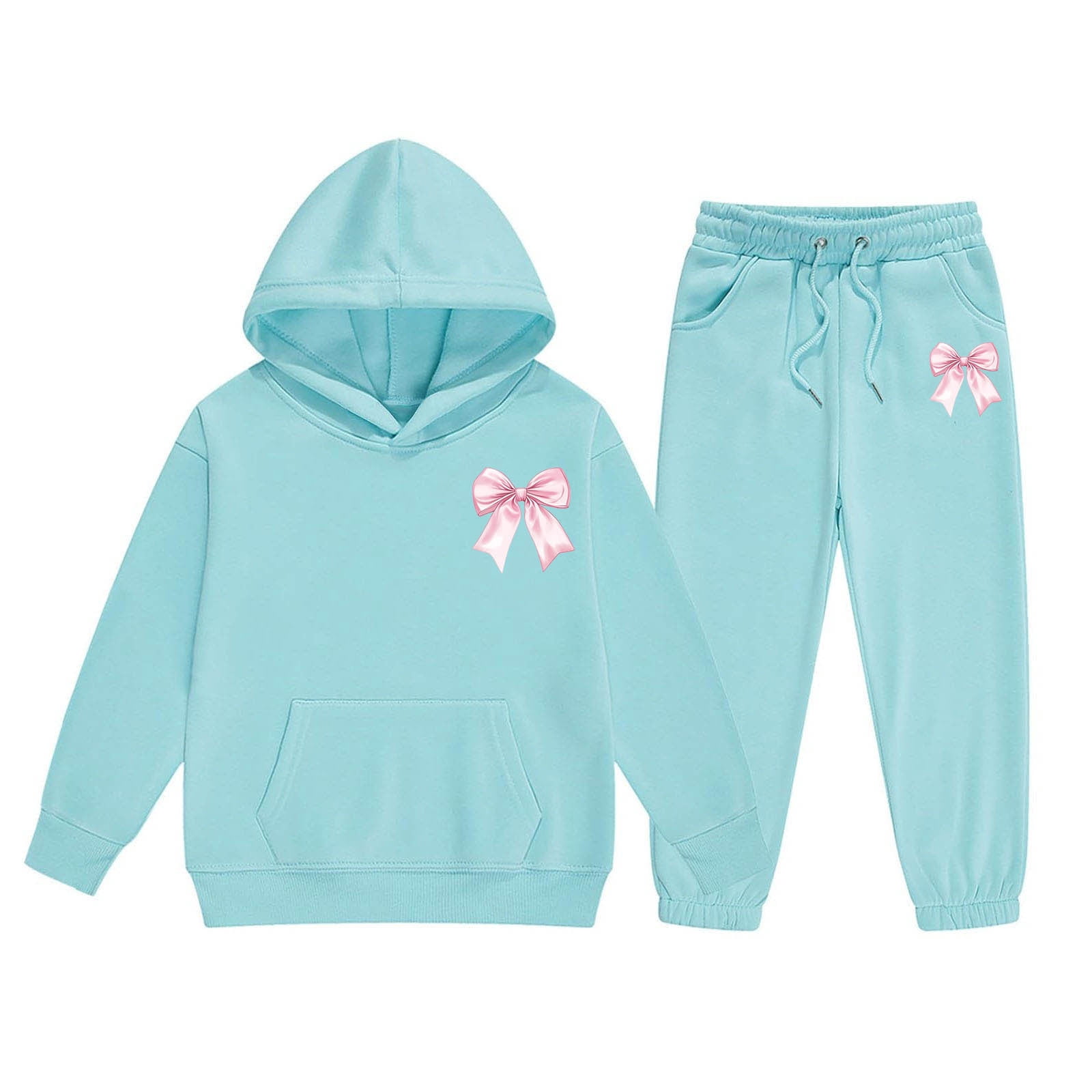 Shadoumai Girls Hoodie and Pants Set Casual Winter Outfit Letter Print ...