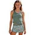 Shadoumai Girls Swimsuits Size 10-12 Ruched Side Modest Bikini ...