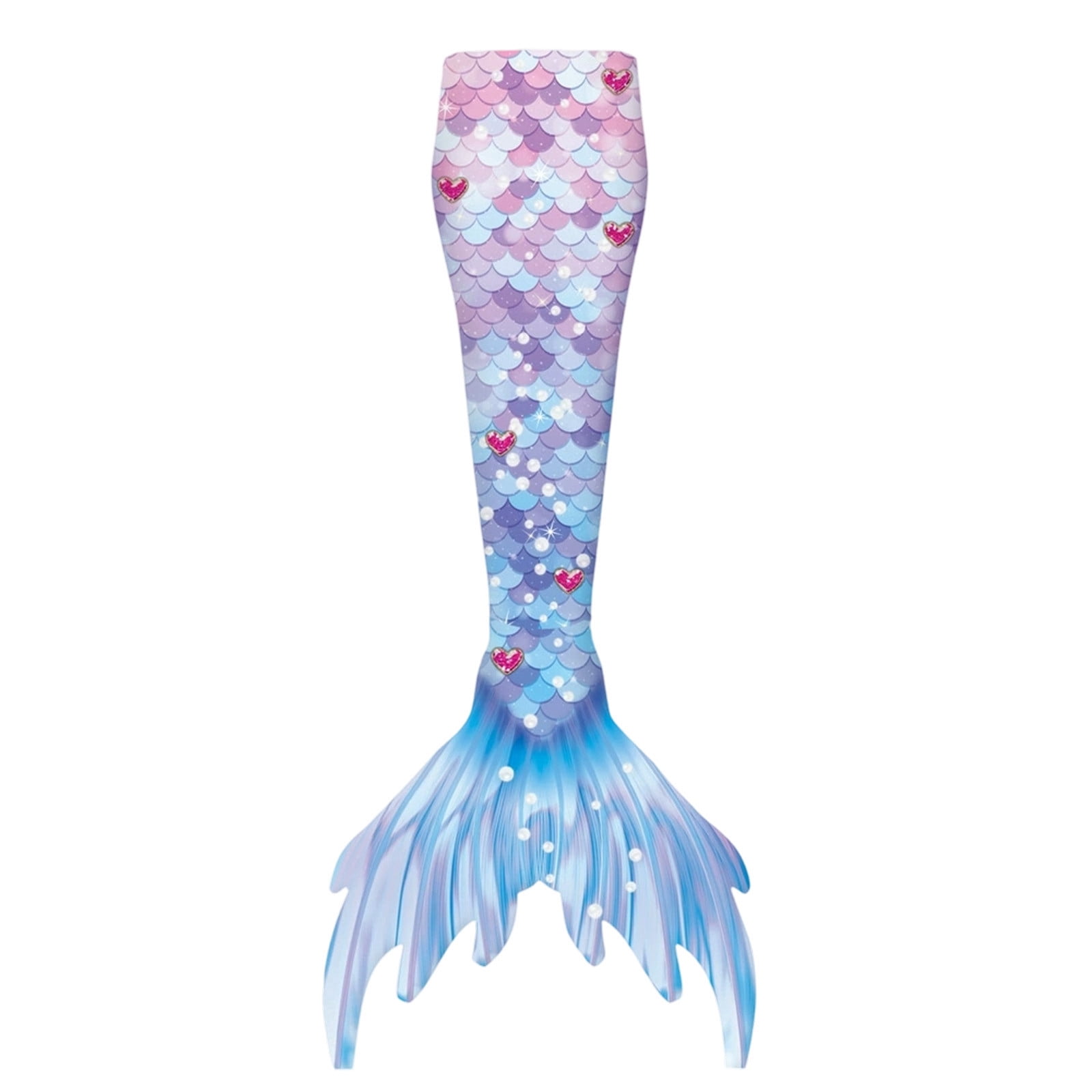 Shadoumai Kids Tail Swimsuit Cute Print Cute Ruffle Fish Tail Set Cute ...