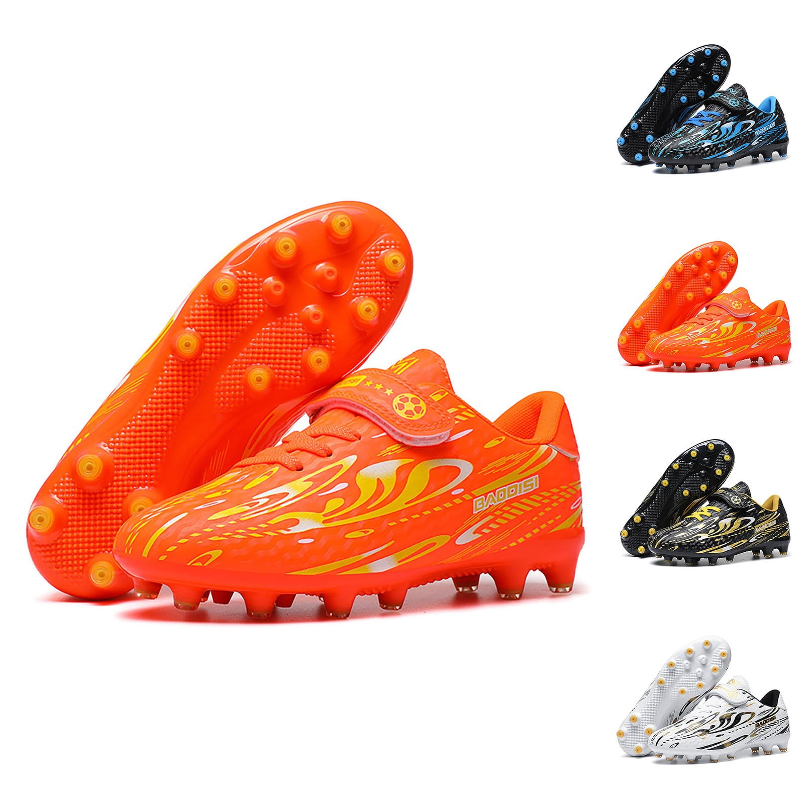Shadoumai Kids Soccer Cleat Football Shoes Kids Athletic Trainers Firm ...