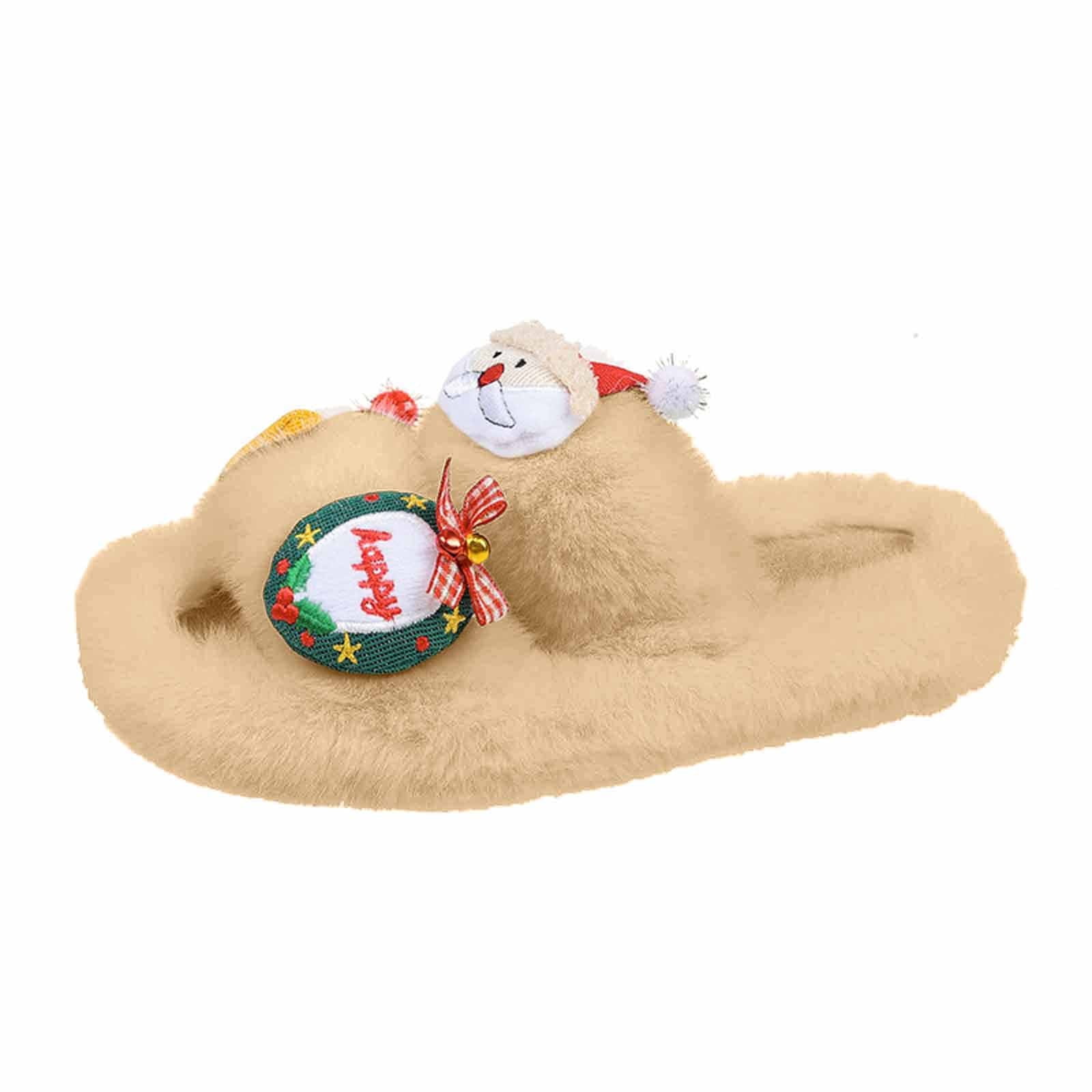 Shadoumai Mens Christmas Slippers Size 12 Nonslip Cute Christmas Tree ...