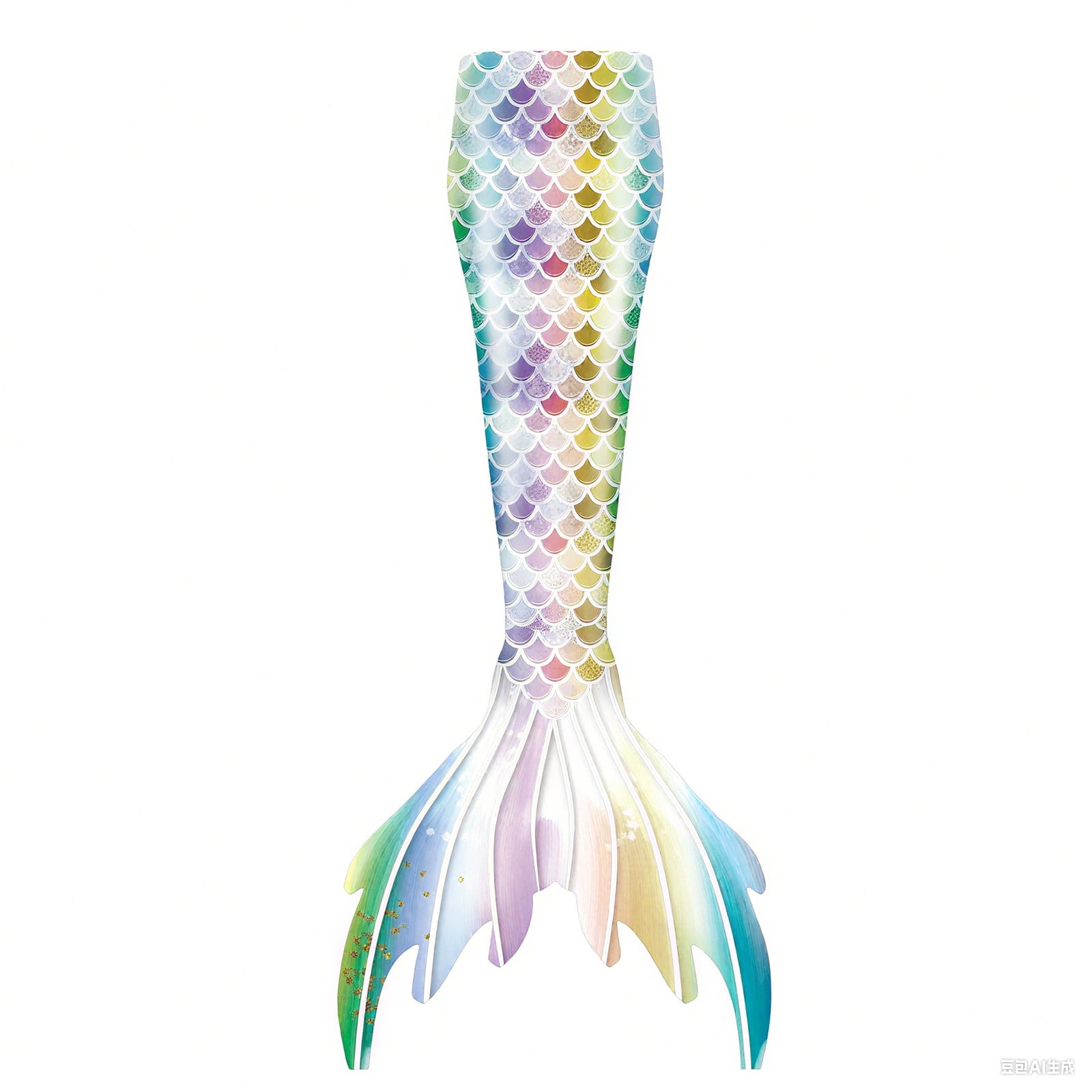 Shadoumai Mermaid Tail Swimsuit for Girls Size 14-16 Fishscale Ruffle ...