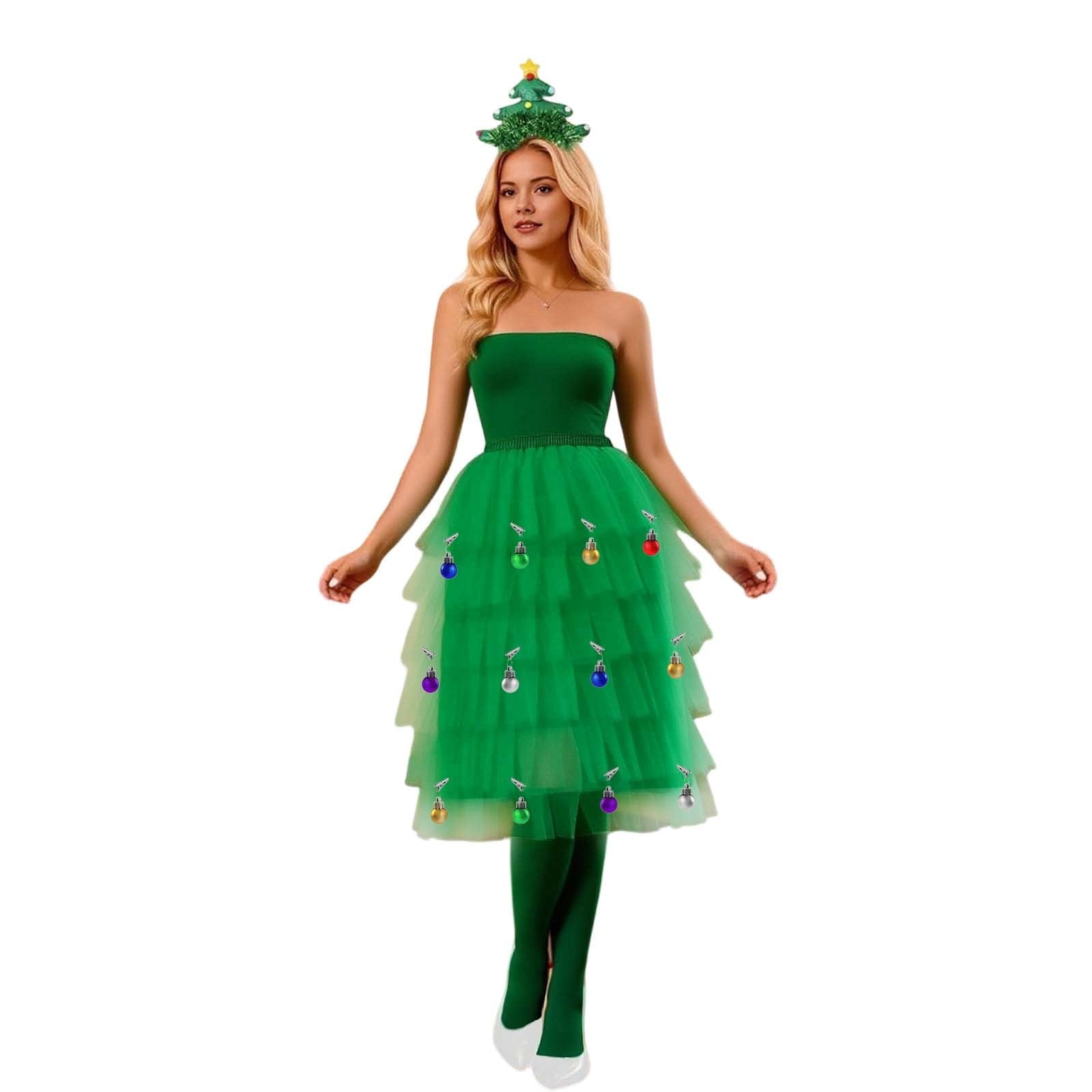 Shadoumai Mrs Claus Outfits for Women Adult Miss Santa Clause Sequin ...