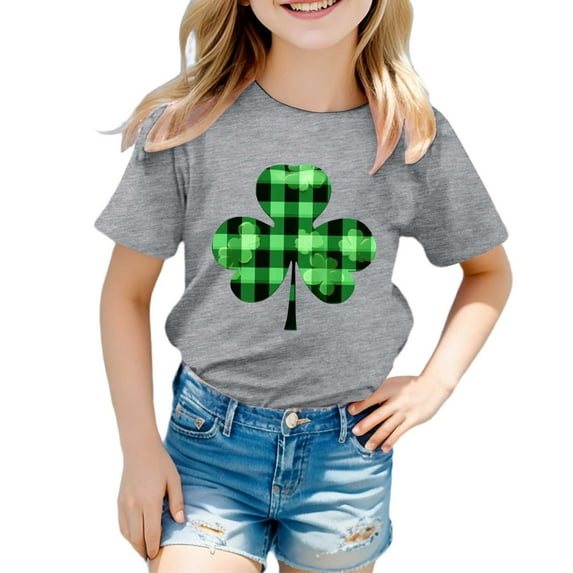 Shadoumai St Patrick's Day Shirt for Kids Boys Casual Short Sleeve ...