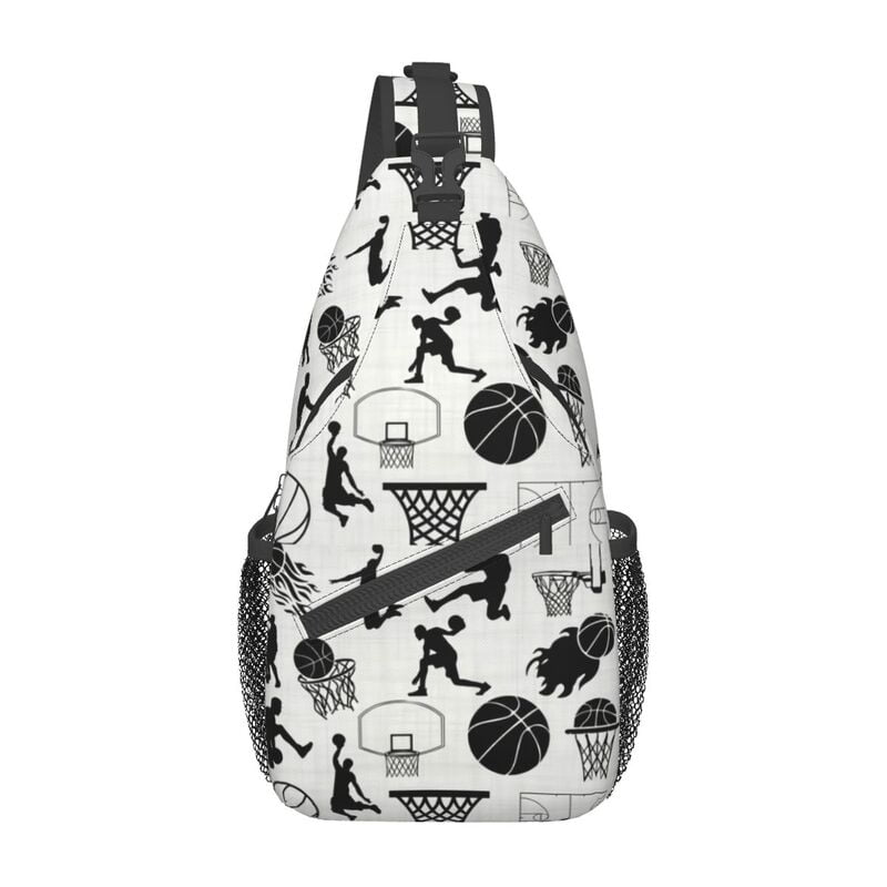 Shadow Basketball Sling Crossbody Backpack Men Custom Sport Shoulder ...