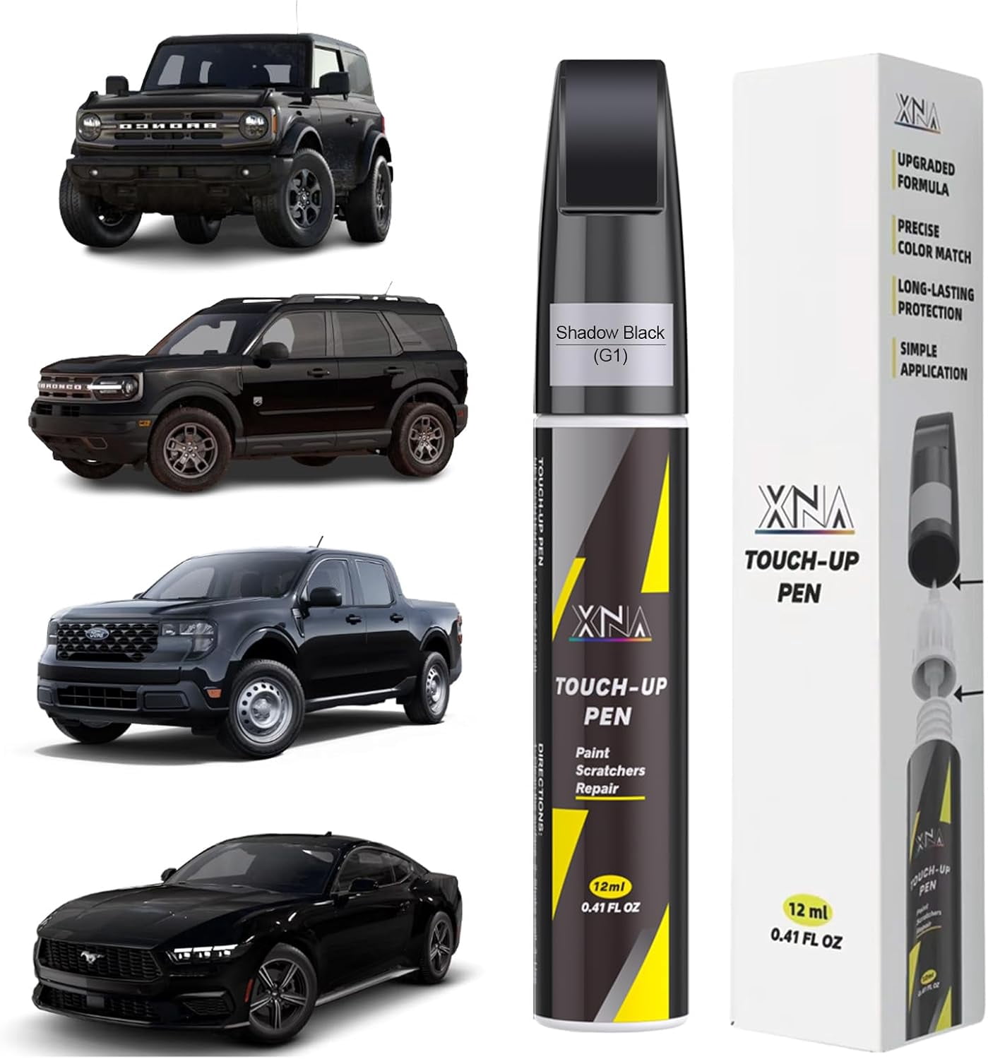 Shadow Black(G1) for Ford Touch Up Paint, Car Scratch Remover for Nicks ...