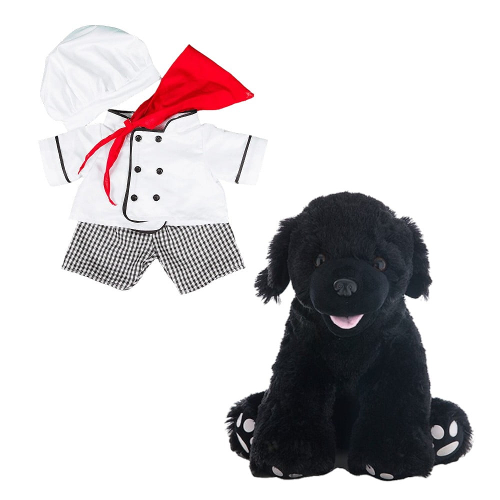 Shadow the Black Labrador Plush Toy in Chef Costume - 16 Inch Culinary ...
