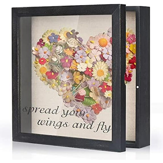 Shadow Box Display Case 11x11 Shadow Box Picture Frame Rustic Wood ...