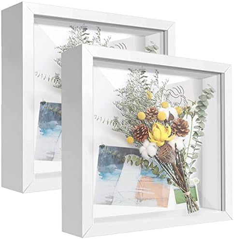 Shadow Box Frame 10x10 with Letter Stickers, 3D Picture Frame, Display ...