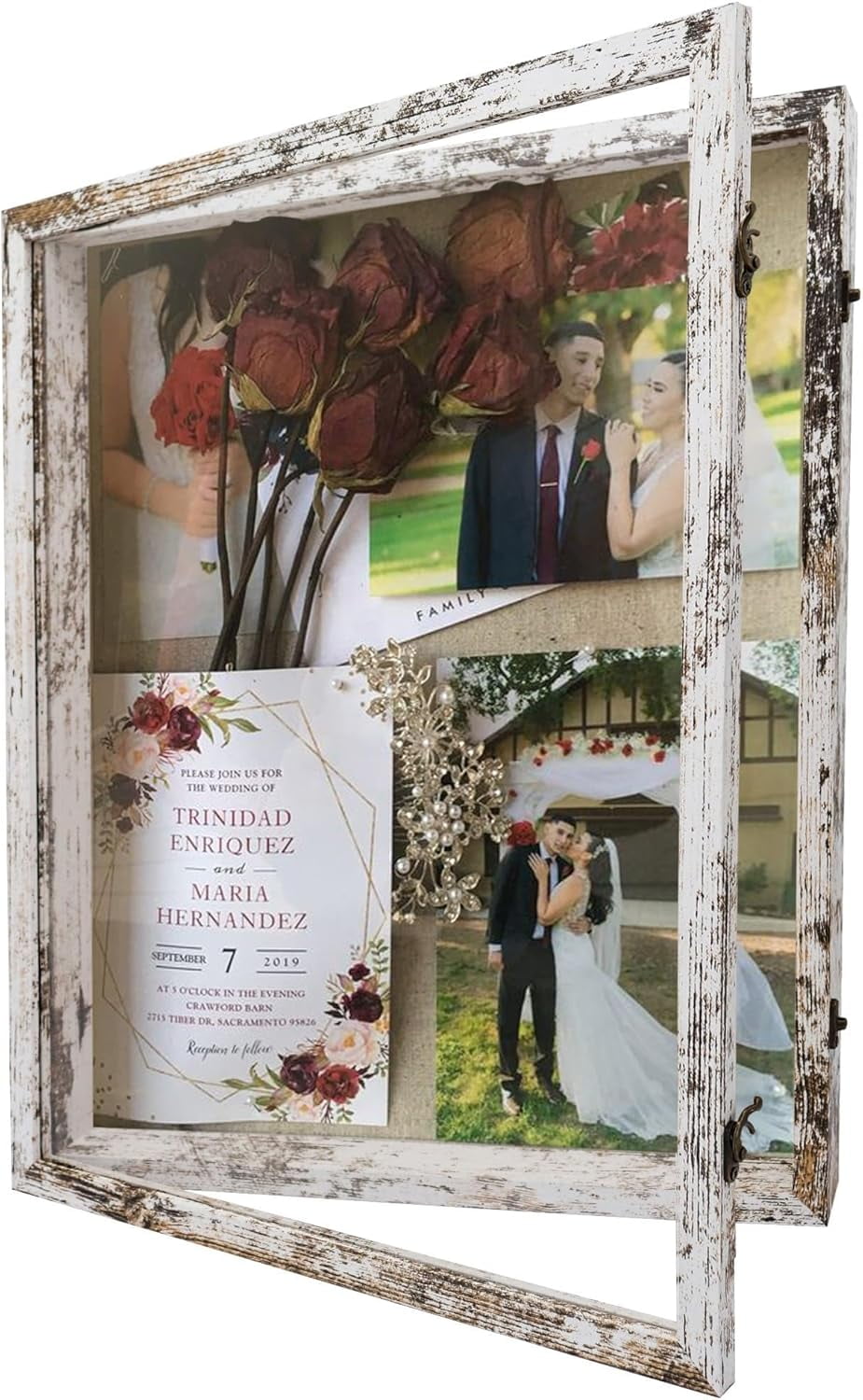 Shadow Box Frame 16x20, Wood Shadow Box Display Case with Glass Window ...