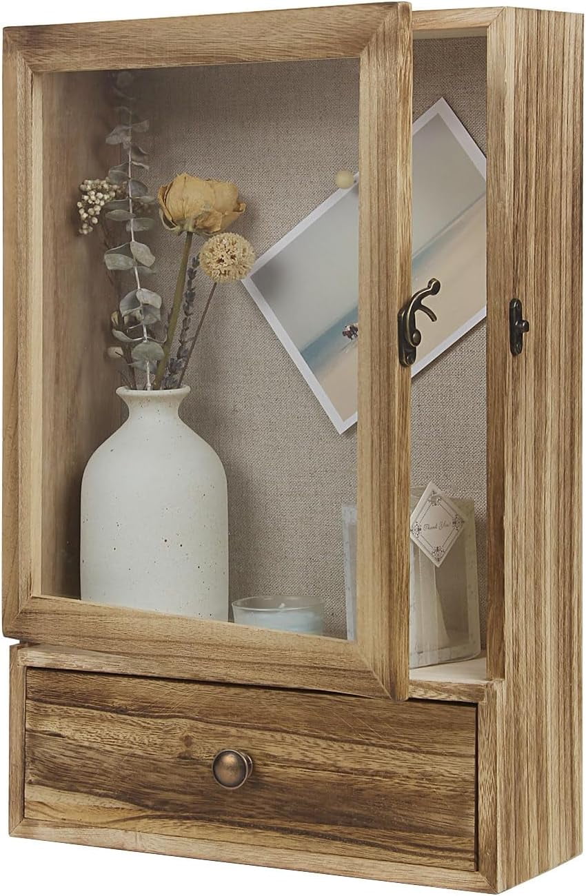 Shadow Box Frame, 3.2" Deep Shadow Box Display Case with Real Glass and ...