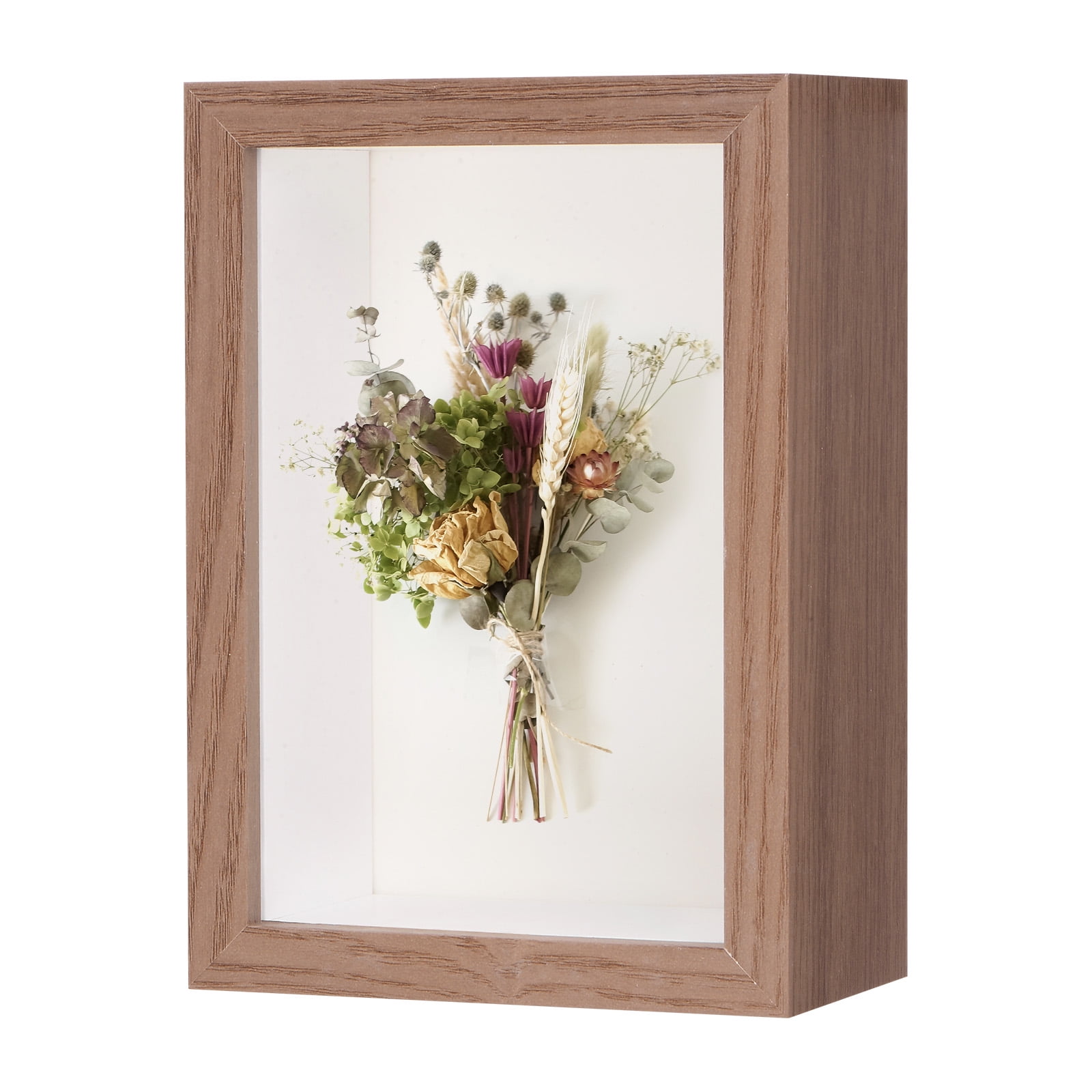 Shadow Box Frame, 4 x 6 Inch Wooden Dried Flower Photo Frame Deep Box ...