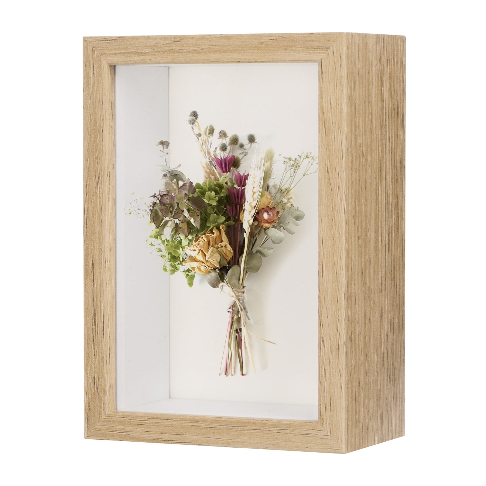Shadow Box Frame, 4 x 6 Inch Wooden Dried Flower Photo Frame Deep Box ...