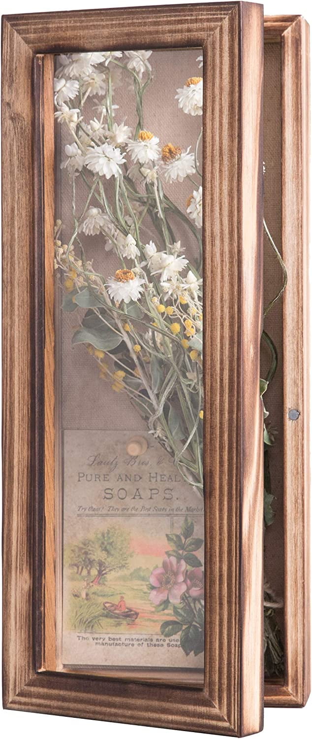 Shadow Box Frame 5x12.5 Flower Shadow Box Pin Display Case Cabinet ...
