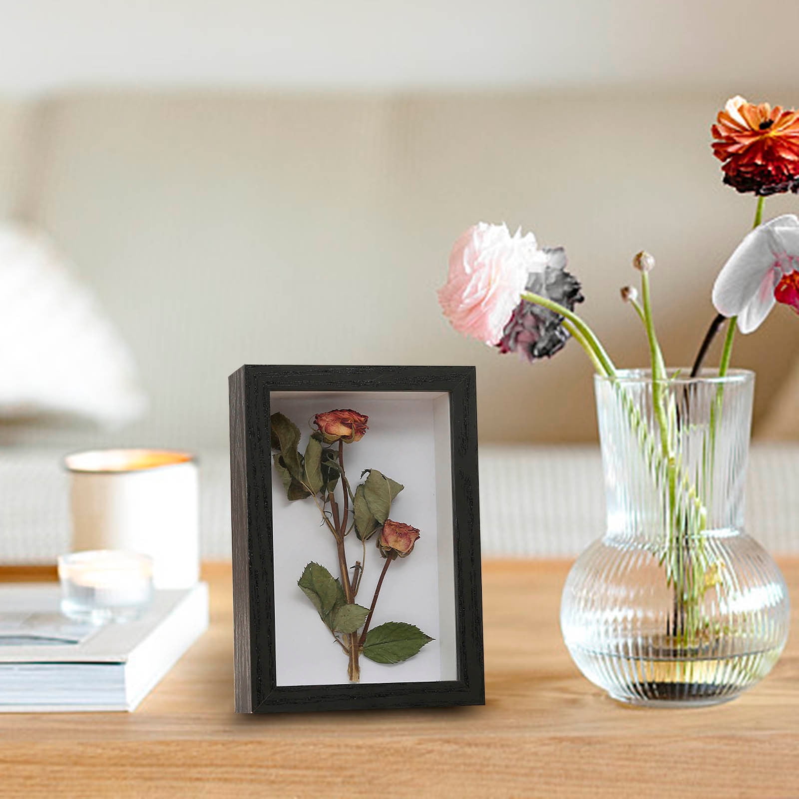 Shadow Box Frame 6x8, Shadow Boxes Display Cases, Sturdy Rustic Memory ...