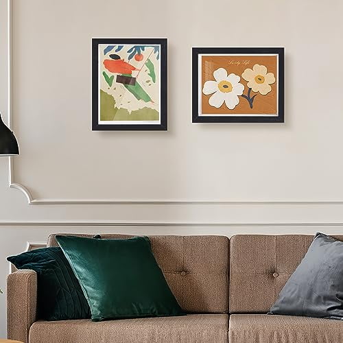 Shadow Box Frame 8x10 - 3 Pack Wood Deep Shadowbox with Glass Shadow ...