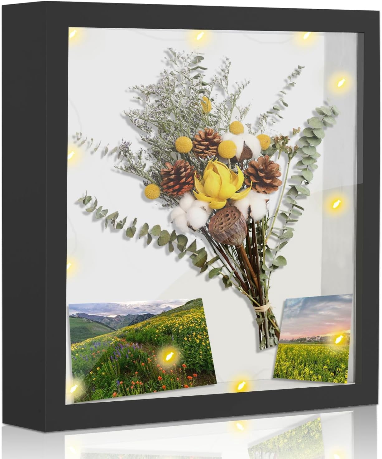 Shadow Box Frame Display Case with LED Light 8 x10", 2.76" Deep Shadow ...