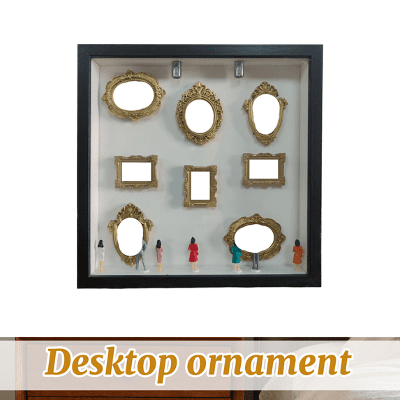 Shadow Box Frame Kit with Mini Gold Frames - DIY Mini Museum Silhouette ...