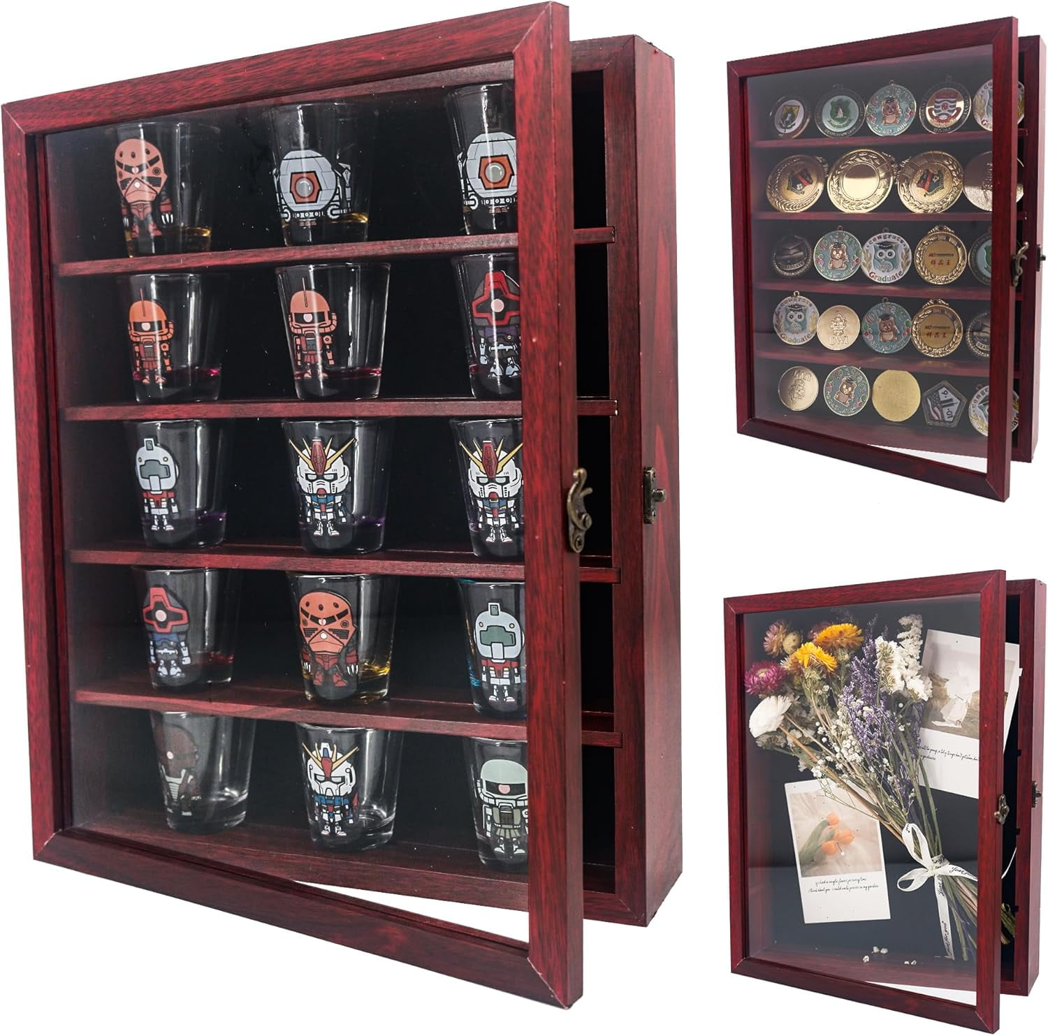 Shadow Box Frame with Removable Shelves, Deep Memory Box Display Case ...