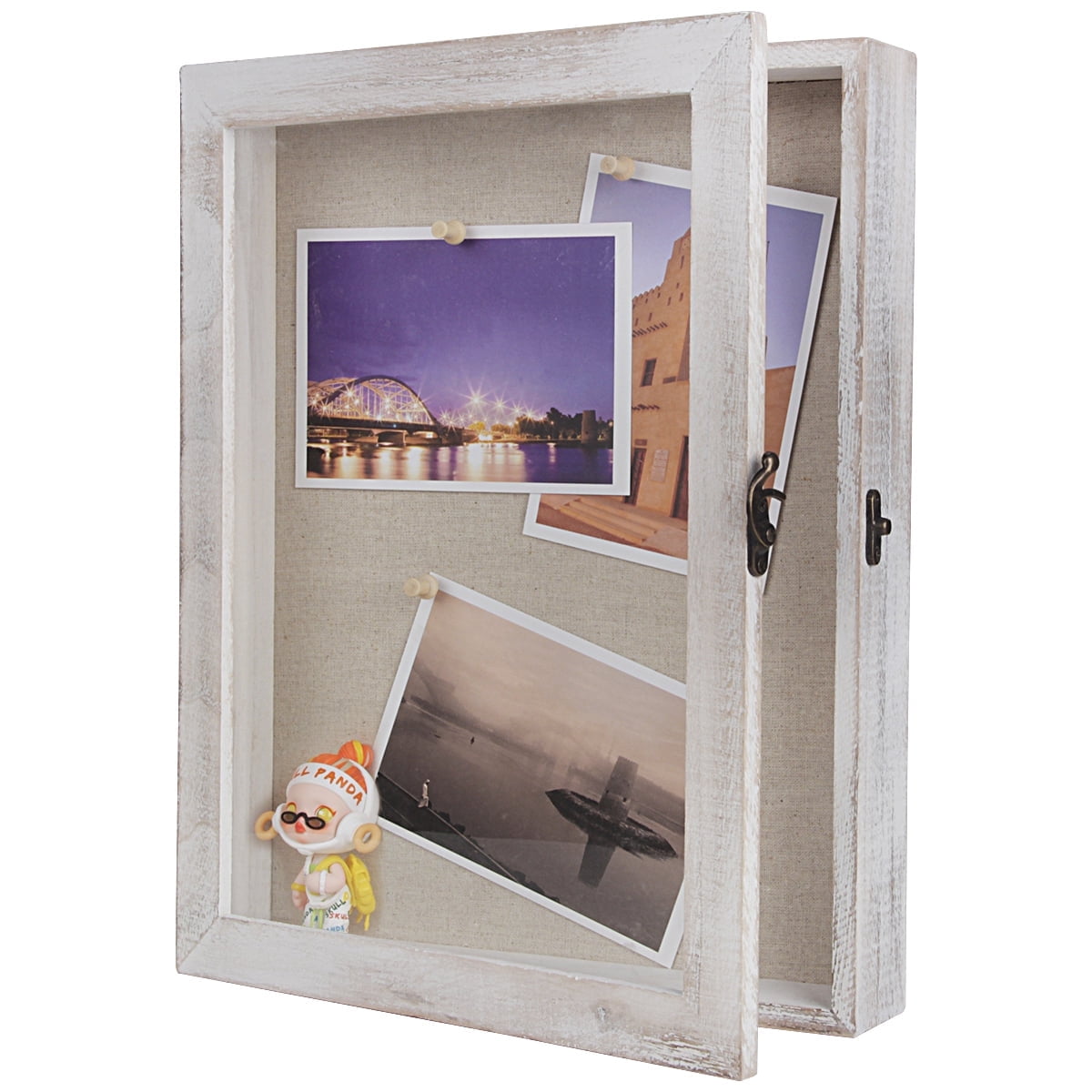 "Top Loading Shadow Box Frame, 13.9"" x11"" Display Case for Keepsakes ...