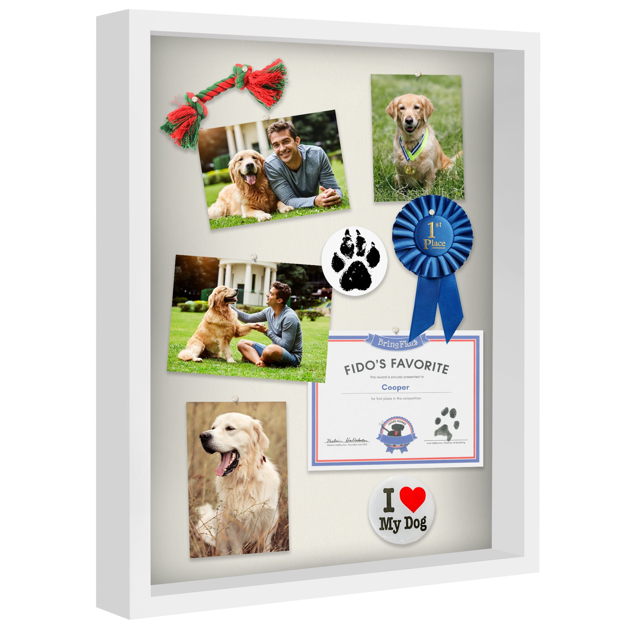 Shadow Box Frame White 16x20 inches - 1.5" Deep Box Frame with ...