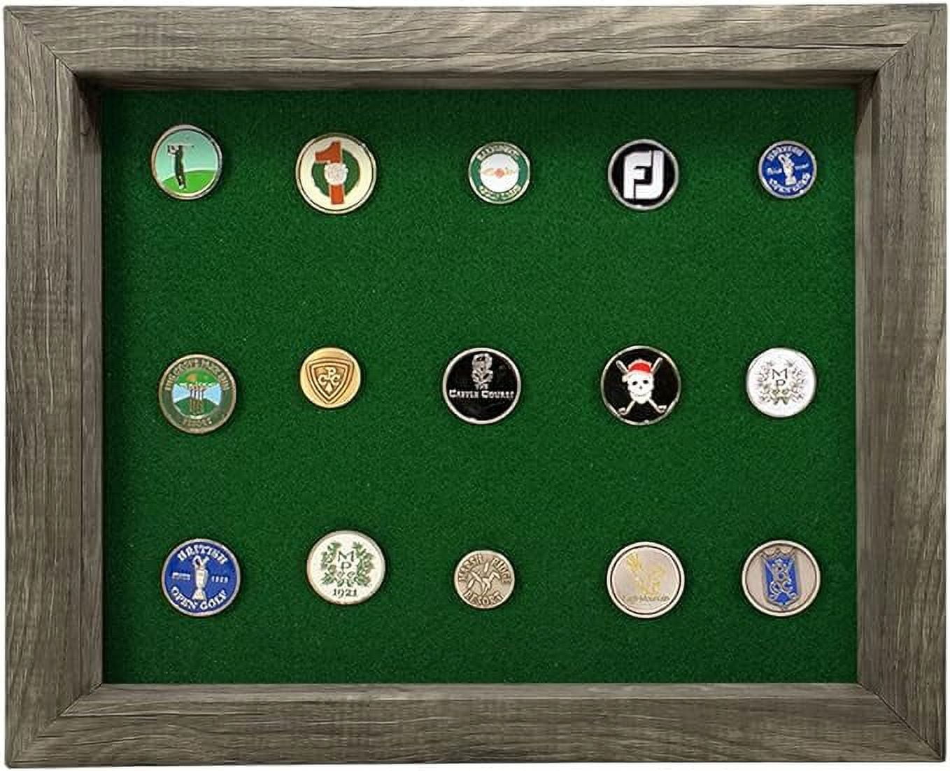 Shadow Box Golf Ball Marker Display (Gray/Green) - Walmart.com