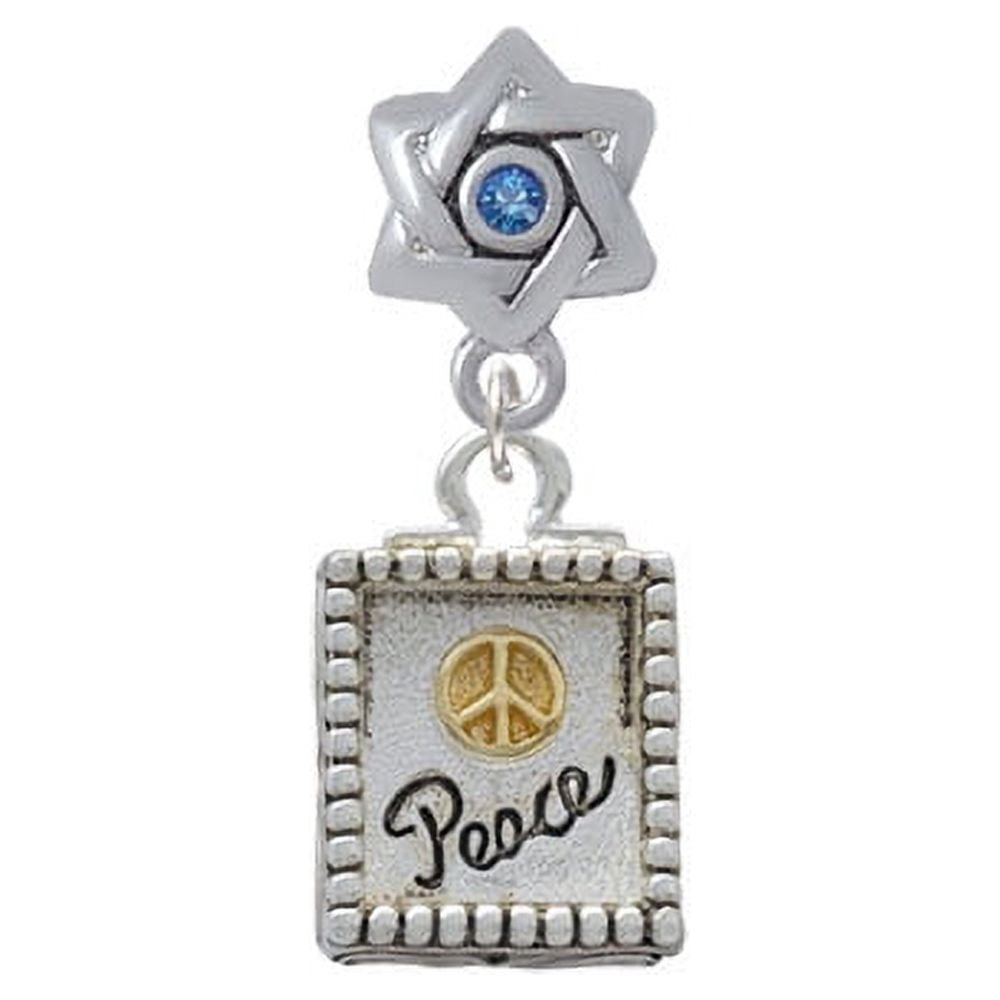 Shadow Box ''Peace'' with Gold Tone Peace Sign - Star of David with ...