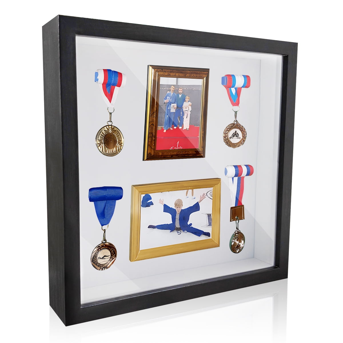Shadow Box Picture Frame, 8” x 8”Wall Mounted Shadow Box Frame Display ...