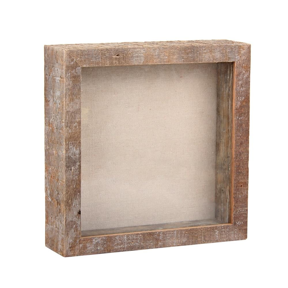 Shadow Box Rustic Picture Frame 8x8 Natural Wood Display Case for ...