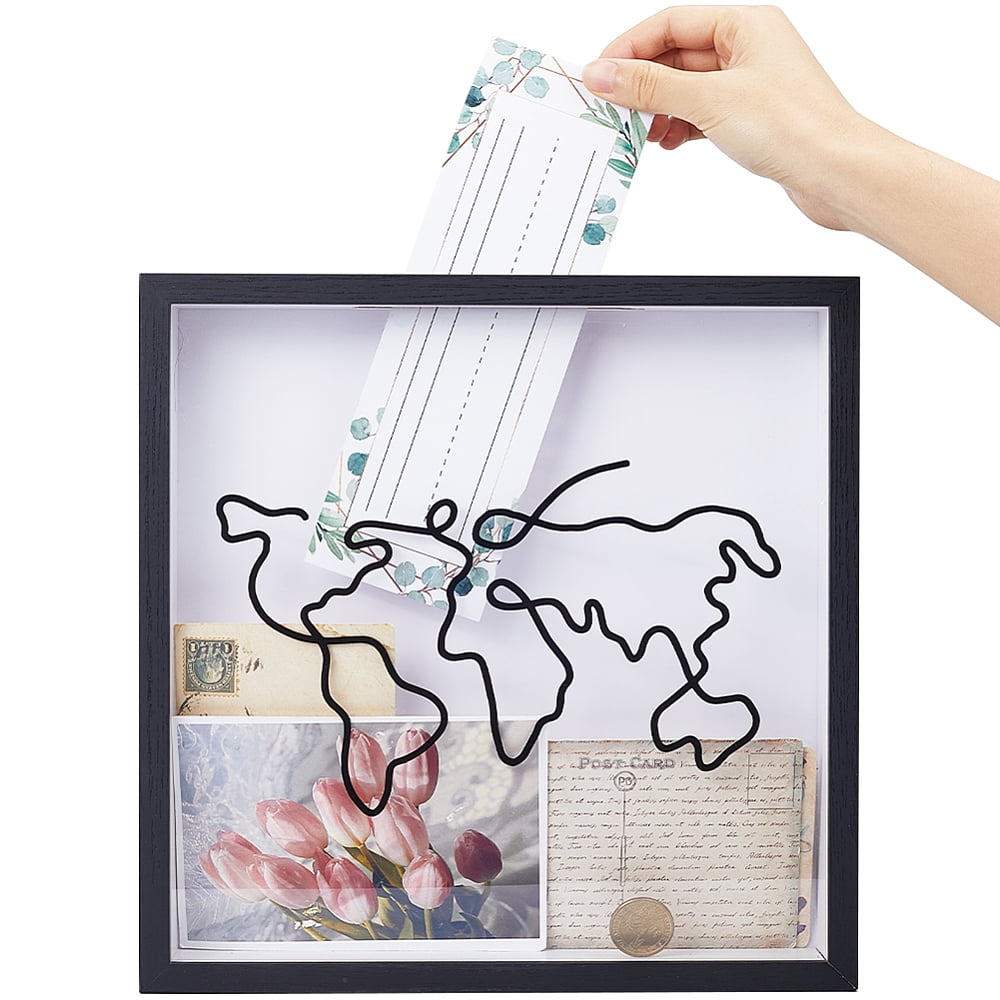 Shadow Box Ticket Holder 11.4 Inch Black Concert Ticket Top Loading ...