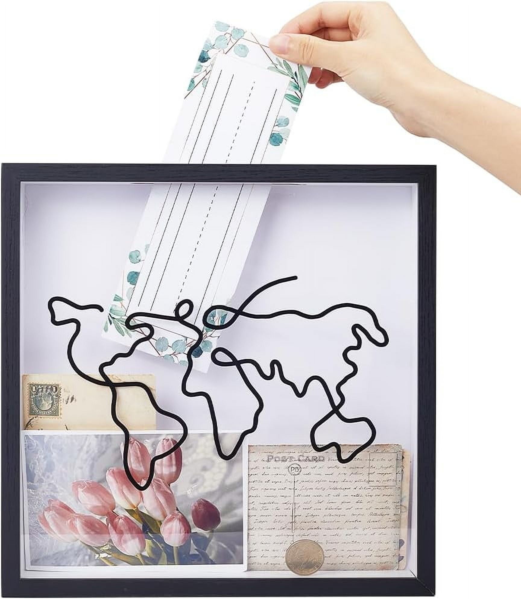 Shadow Box Ticket Holder 11.4 Inch Black Concert Ticket Top Loading ...