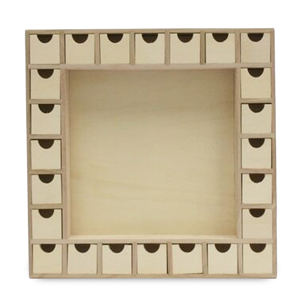 Shadow Box Wooden Advent Calendar 13 x 13 Inch, Pack of 2 Christmas ...
