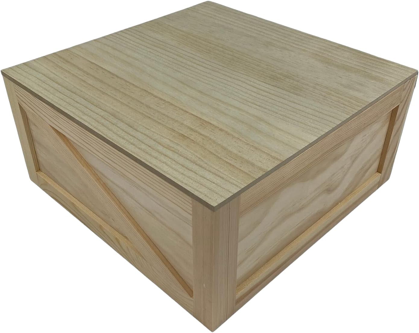 Shadow Breeze Large Wooden Box with Drop Lid | Rustic Keepsake Storage ...