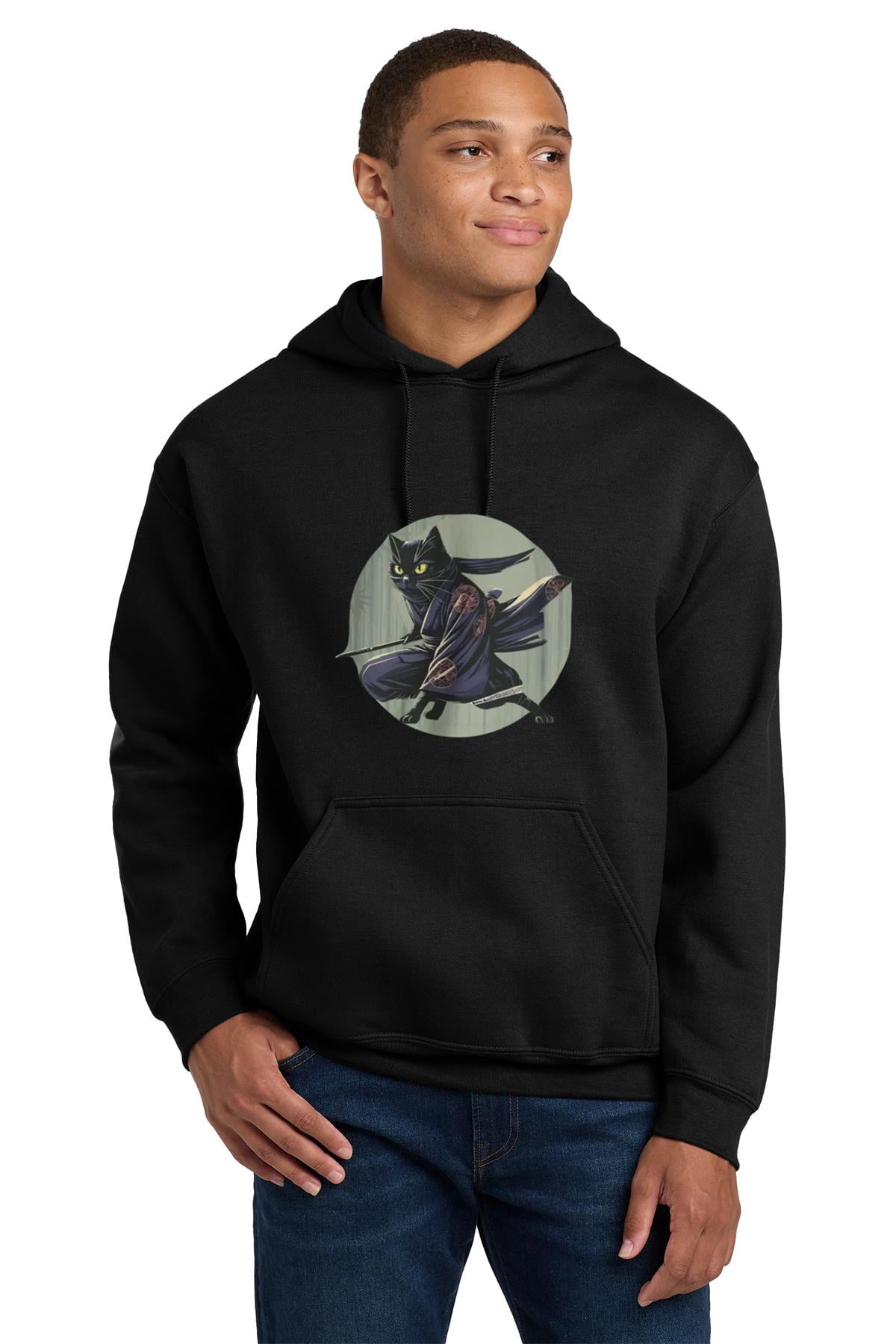 Shadow Cat Warrior Graphic Hoodie for Cat Lovers, for men & women, up ...