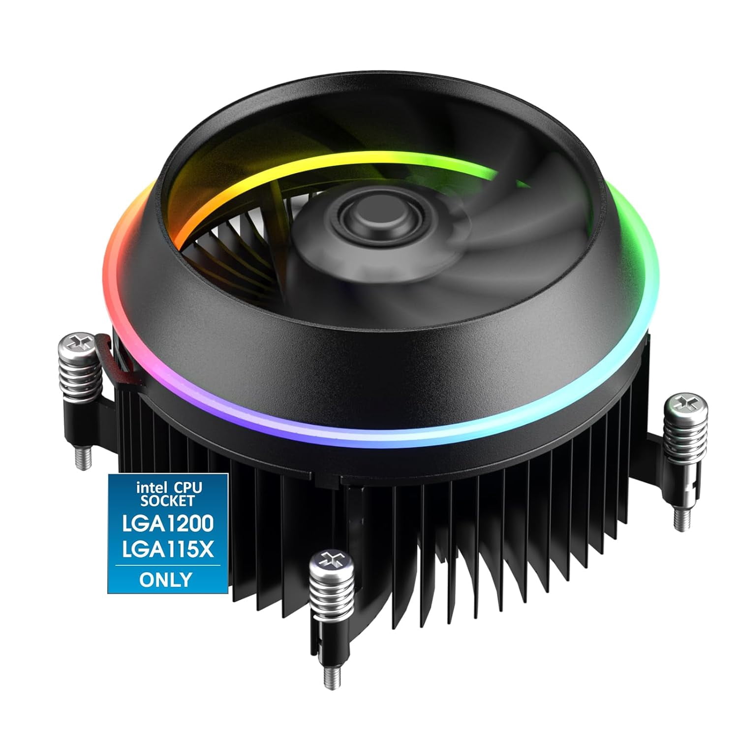 Shadow Low-Profile CPU Cooler, 90mm Addressable RGB & PWM Fan, Premium ...
