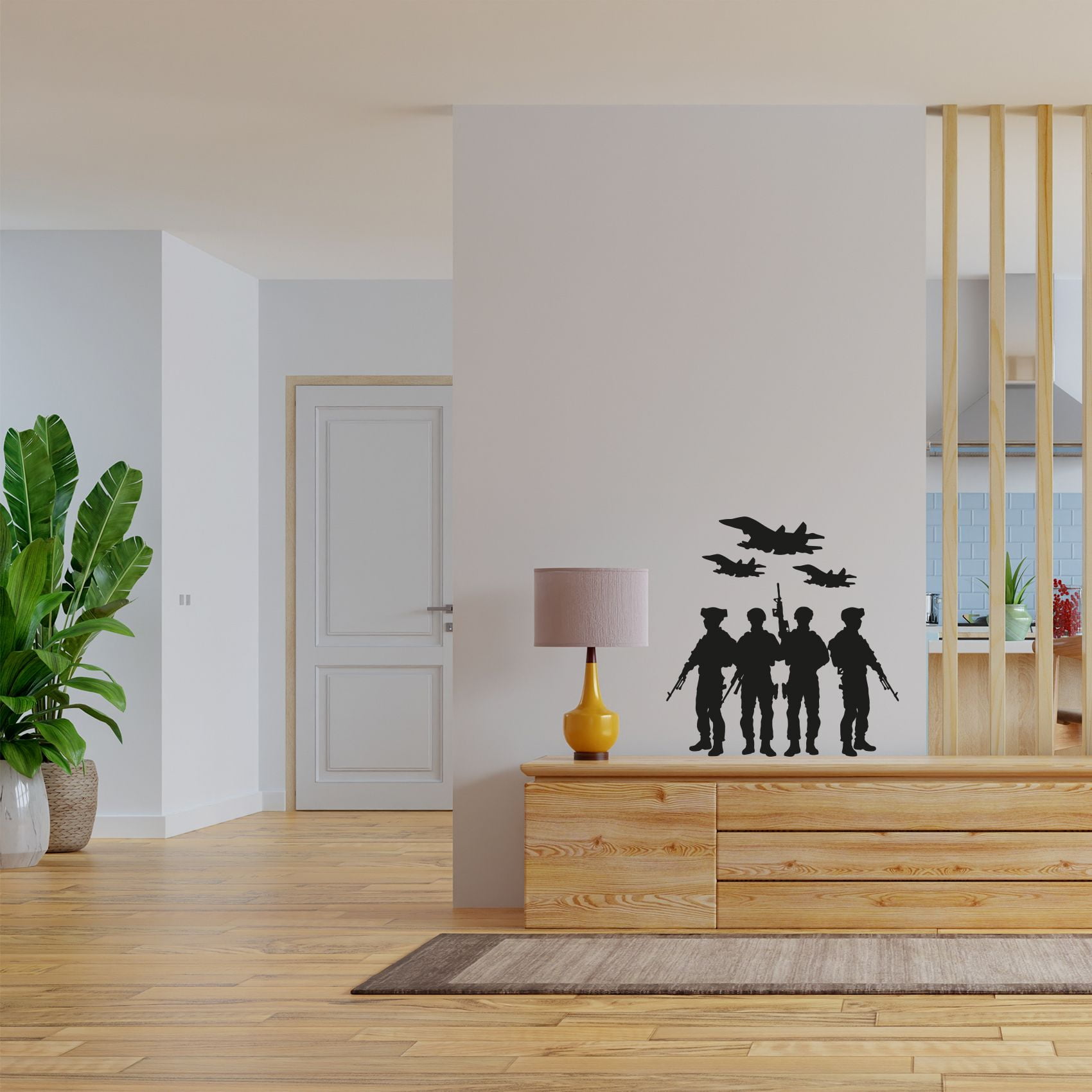 Shadow Military Silhouette Swat Team Army Men Soldier Wall Sticker Art ...