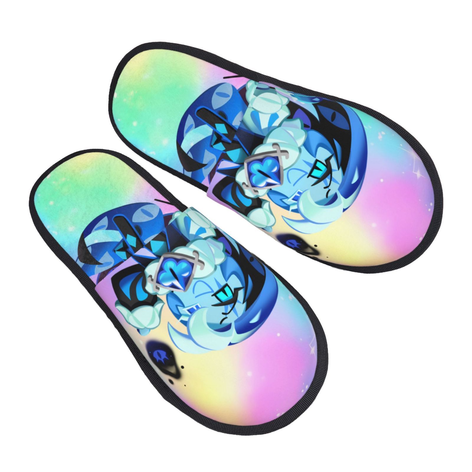 Shadow Milk Cookie Furry Slippers for Women Men Fuzzy House Slippers ...