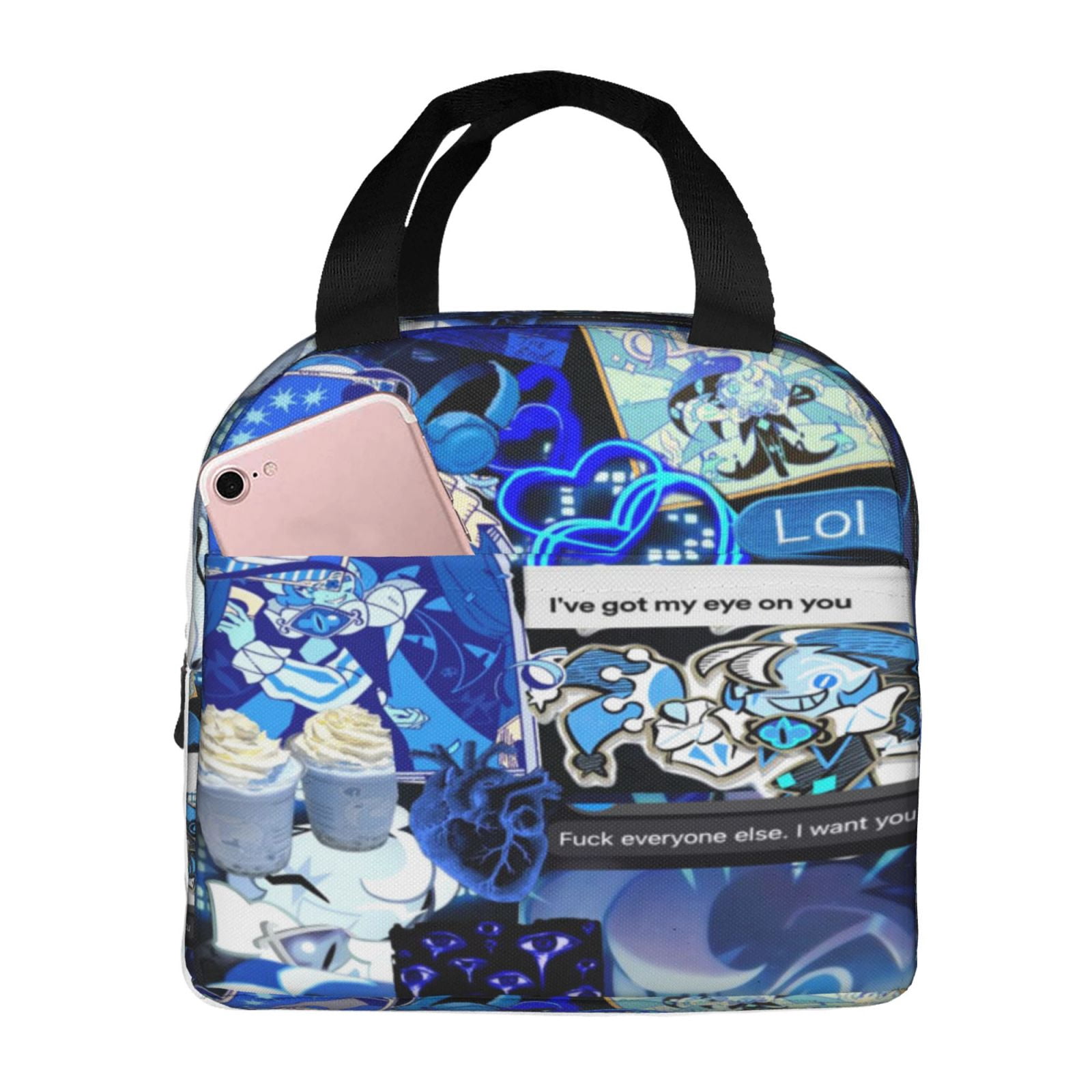 Shadow Milk Cookie Lunch Box Insulated Lunch Bag For Women Men Reusable ...