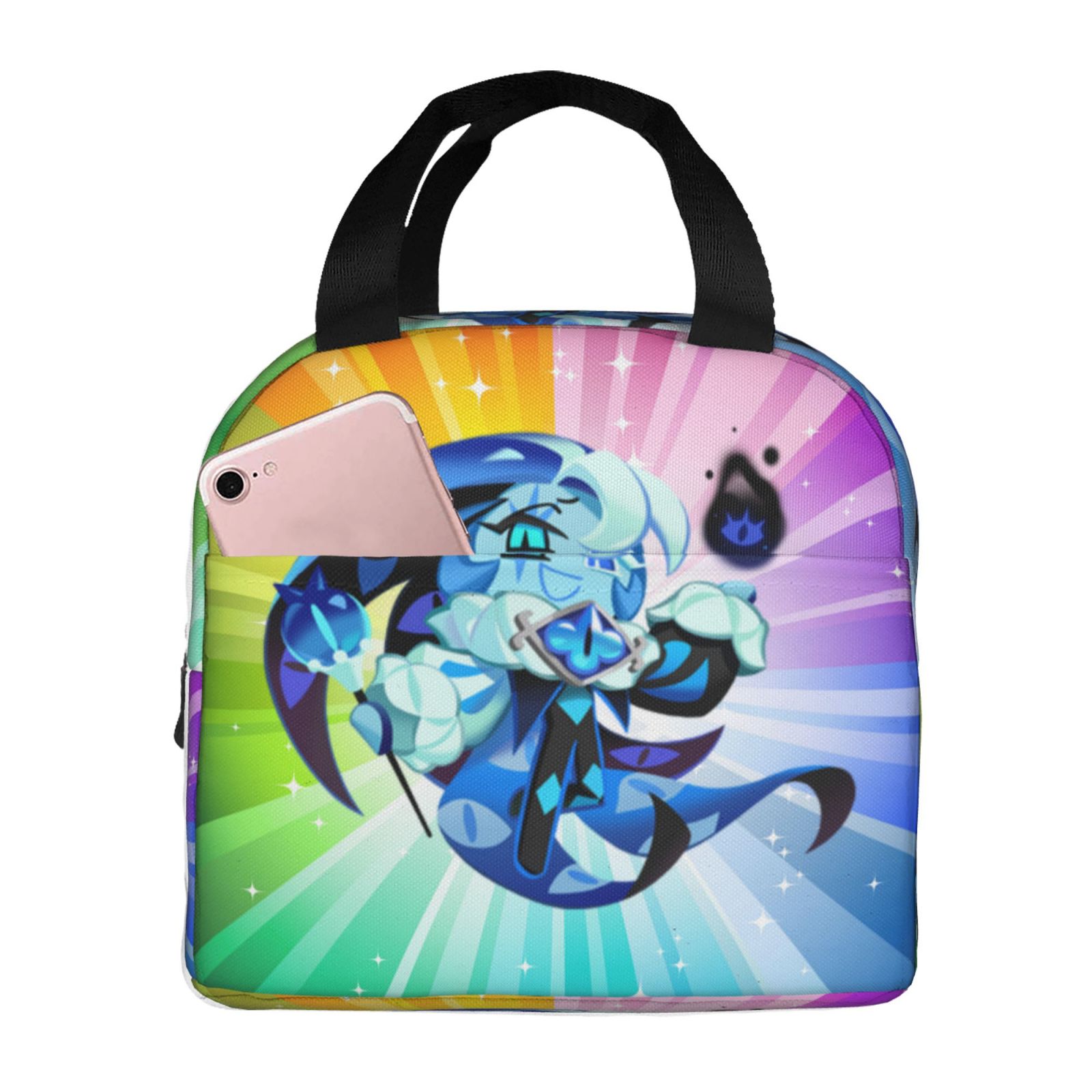 Shadow Milk Cookie Lunch Box Insulated Lunch Bag For Women Men Reusable ...