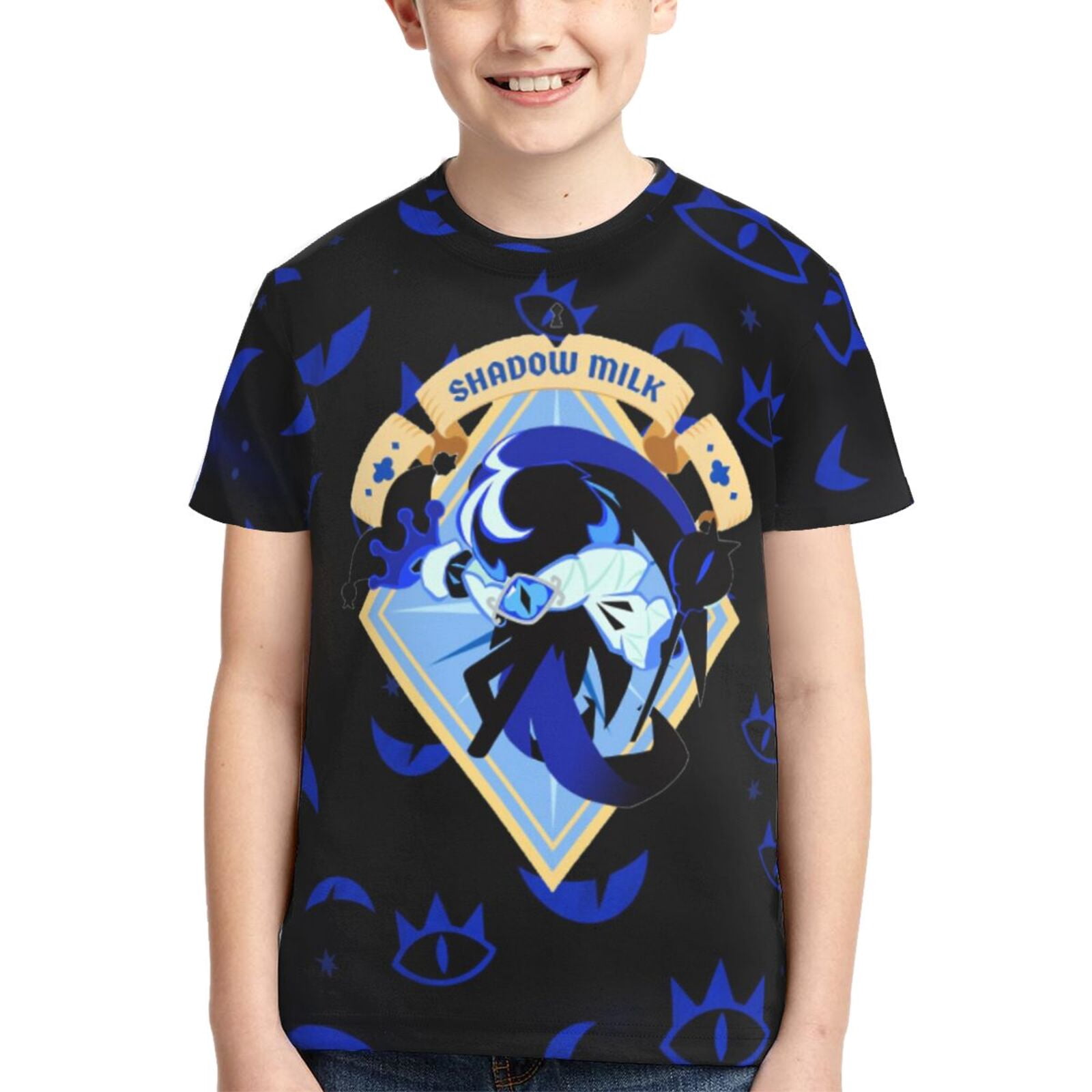 Shadow Milk Cookie Teen T-shirt Shirts Youth Short Sleeve Graphic Tees ...