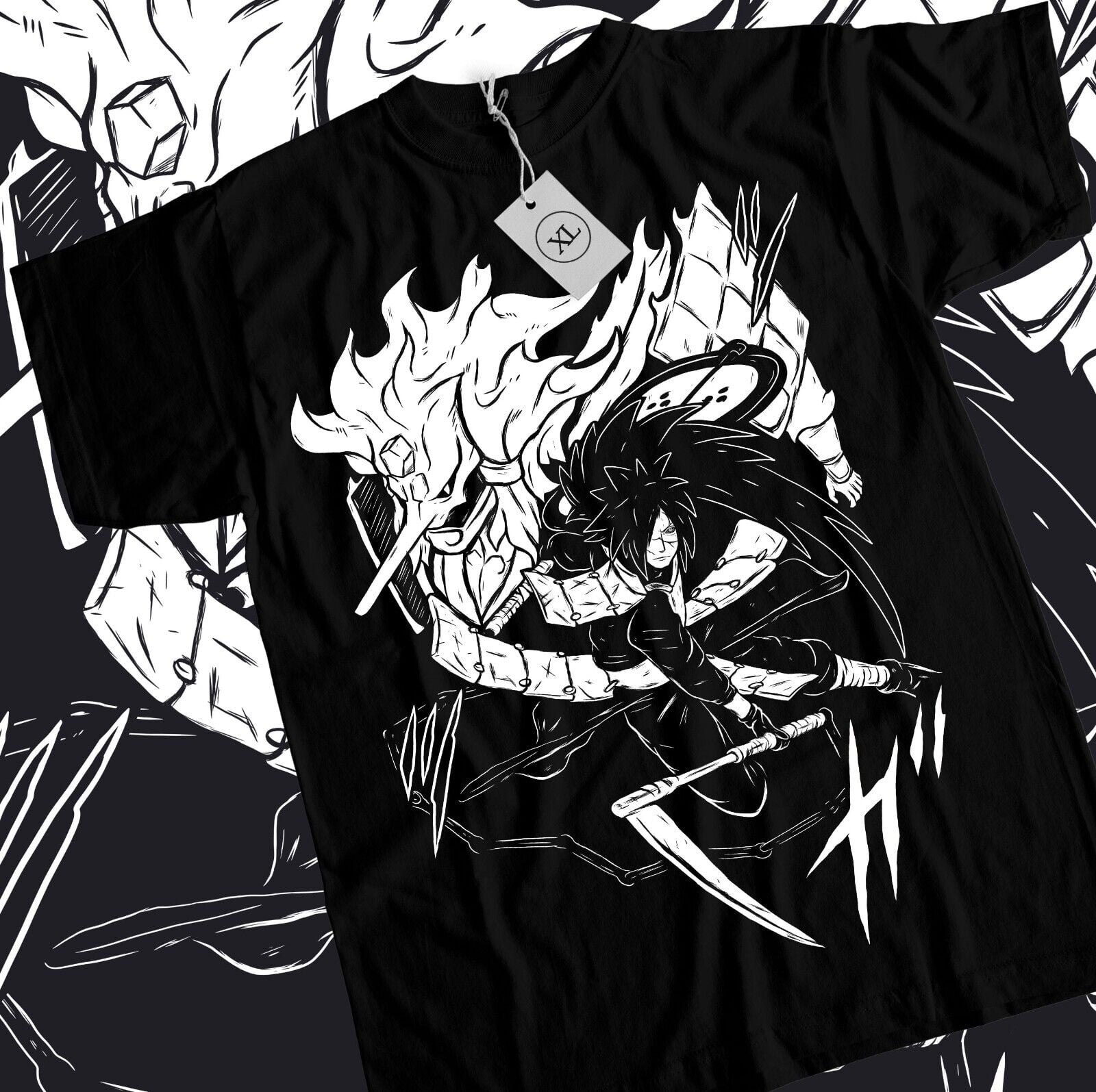 Shadow Ninja Shirt Uchiha Madara Inspired Anime Horror Manga Tee ...