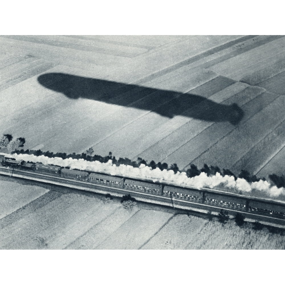 Shadow Of The Fast Zeppelin Air Ship Schwaben Keeping Pace With An ...