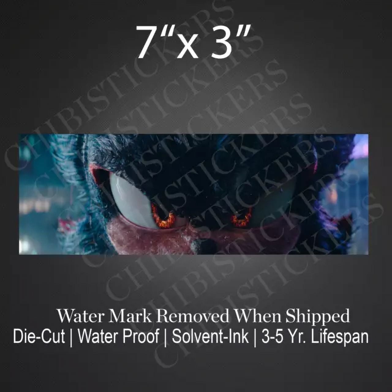 Shadow The Hedgehog Blue Car Bumper Sonic Slap Sticker Vinyl Waterproof ...